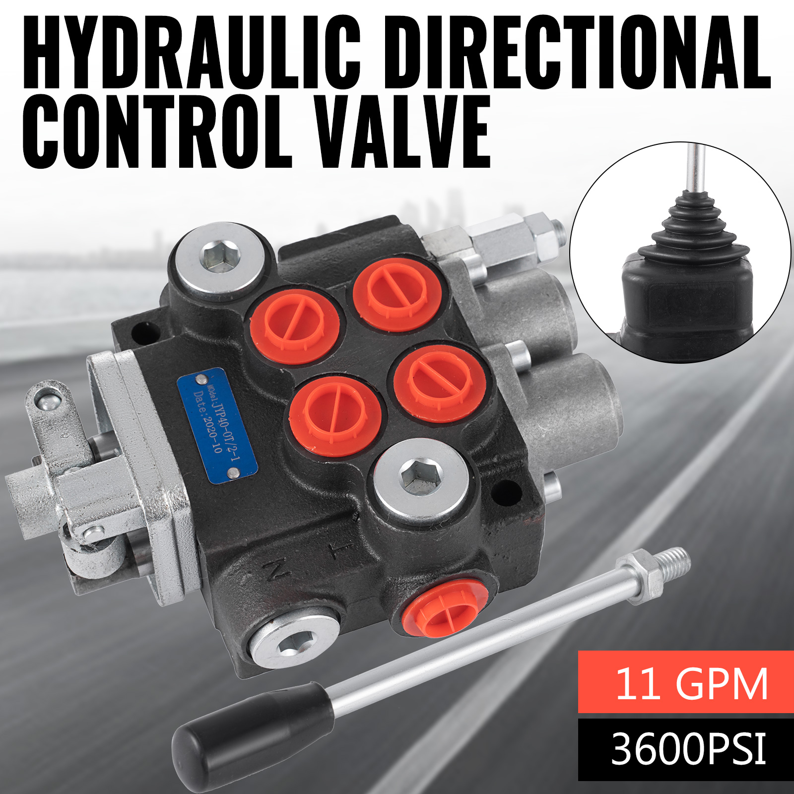 Hydraulic Directional Control Valve VEVOR 1-Spool – 21 GPM, 3625 PSI ...